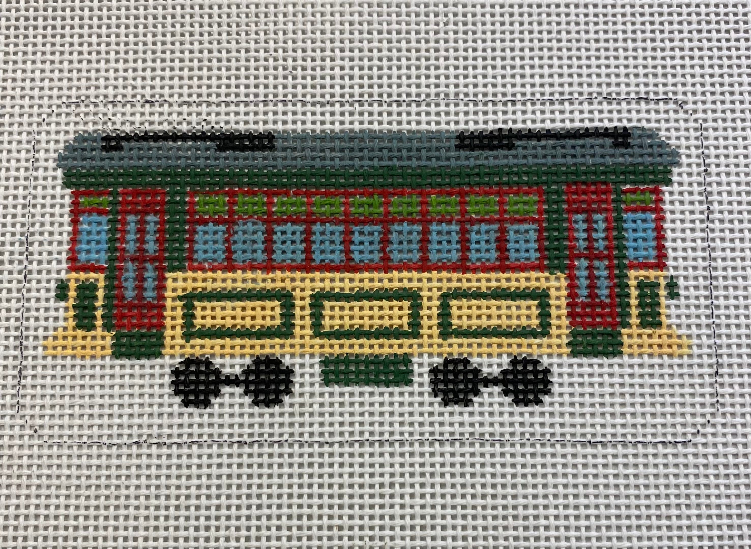 St. Charles Streetcar Needlepoint Ornament – Needle NOLA