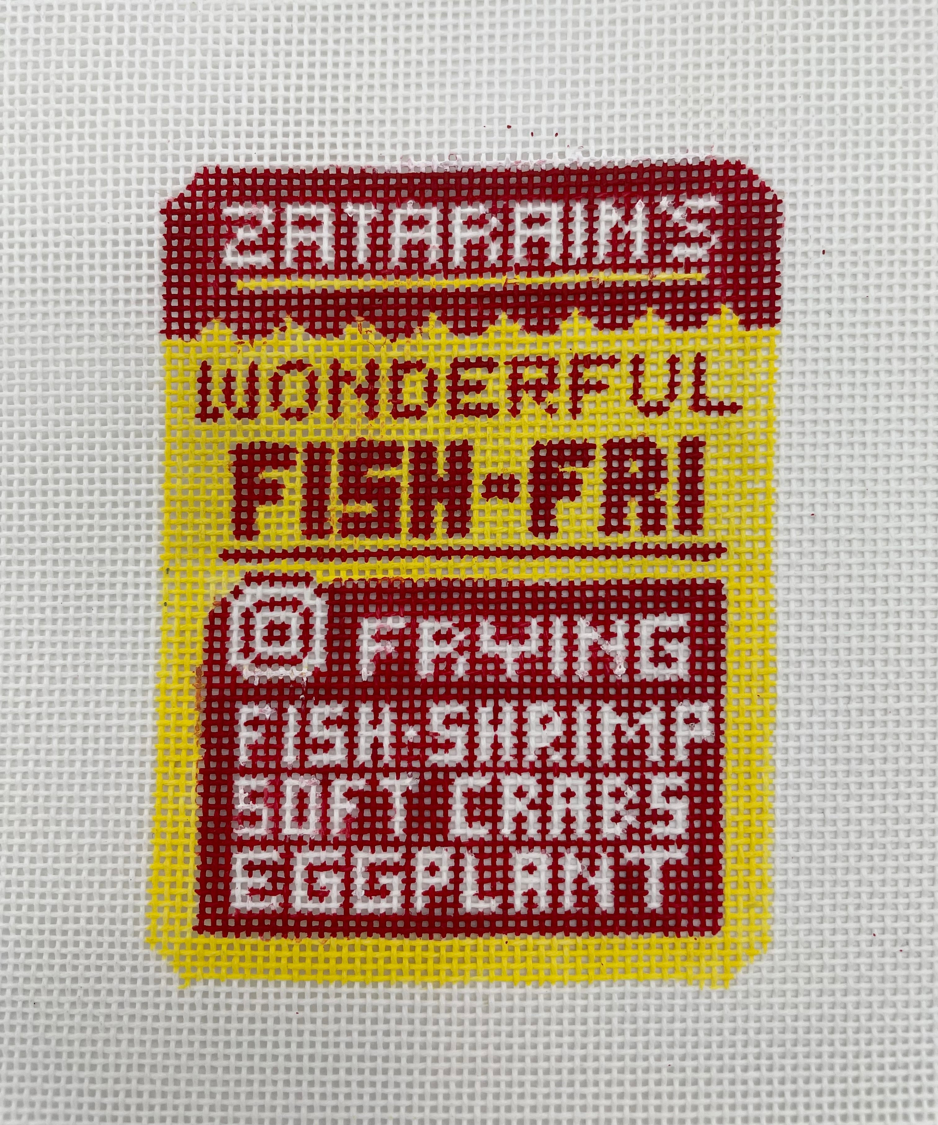 Zatarain's Fish-Fri Needlepoint Ornament – Needle NOLA