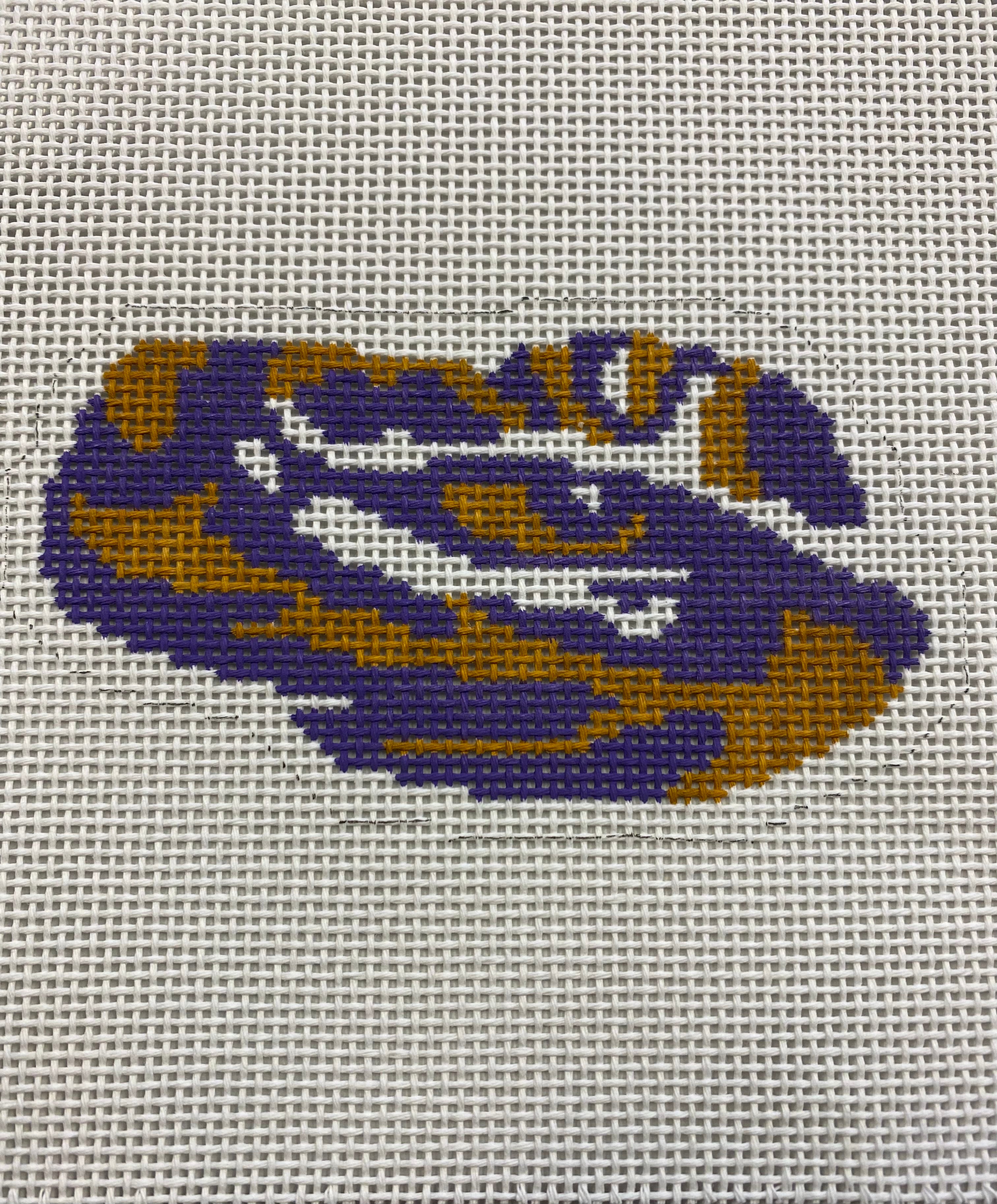 LSU Eye of the Tiger Needlepoint Ornament – Needle NOLA